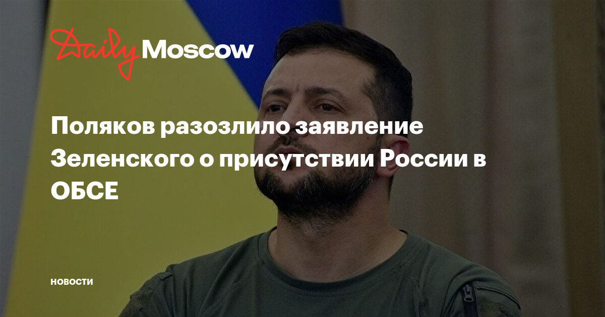 Поляков разозлило заявление Зеленского о присутствии России в ОБСЕ